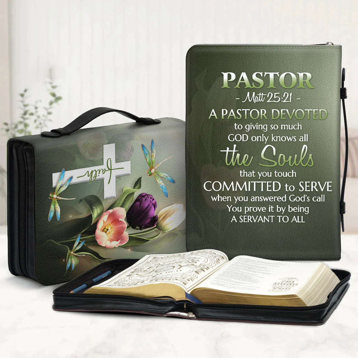Christianart Bible Cover - Pastor Matt 25:21 - Personalized Bible Cove ...