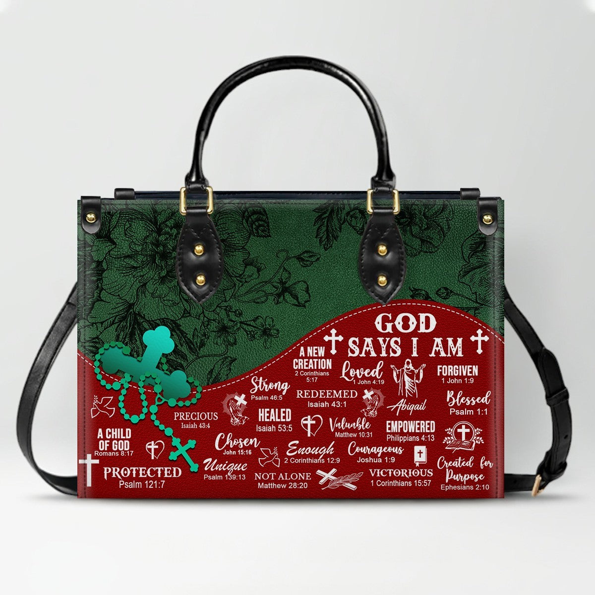 Personalized Leather Handbag with Custom Name – Premium Christian Purs ...