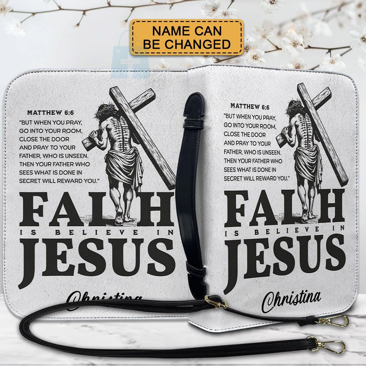 Jesus Bible Cover-JESUS BIBLE COVER-Christian Art Bag