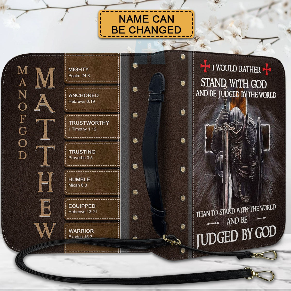Personalized Bible Cover with Custom Name – Christian Knight Design, E ...