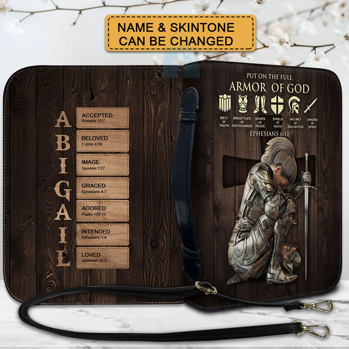 Personalized Armor of God Bible Cover – Custom Name & Scripture Christ ...