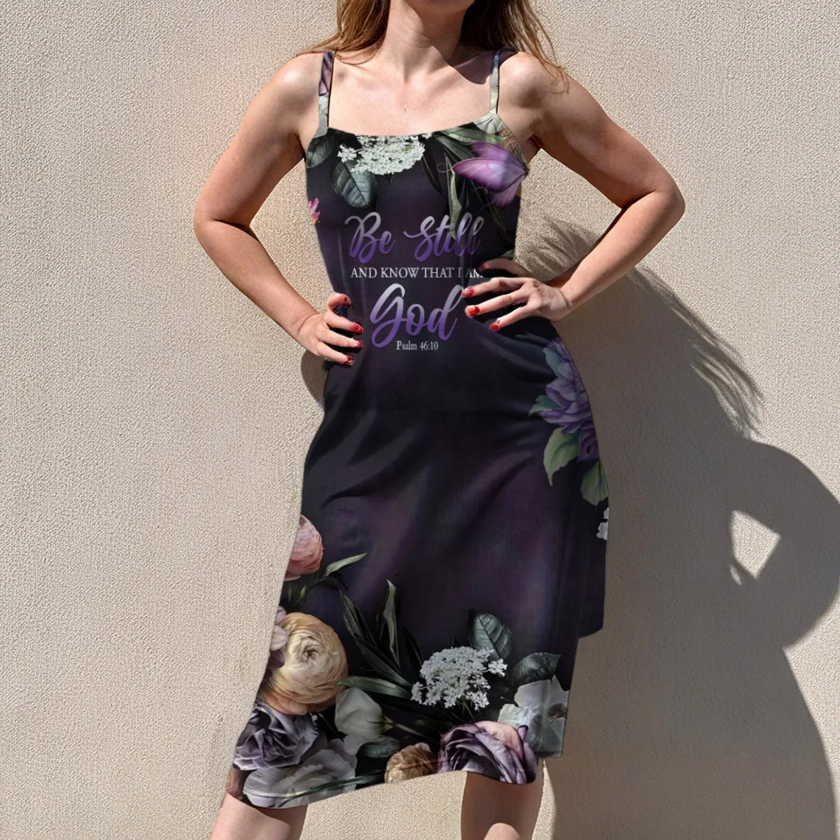 Christian Faith Dress for Women – Bible Verses Floral Print Maxi Dress ...