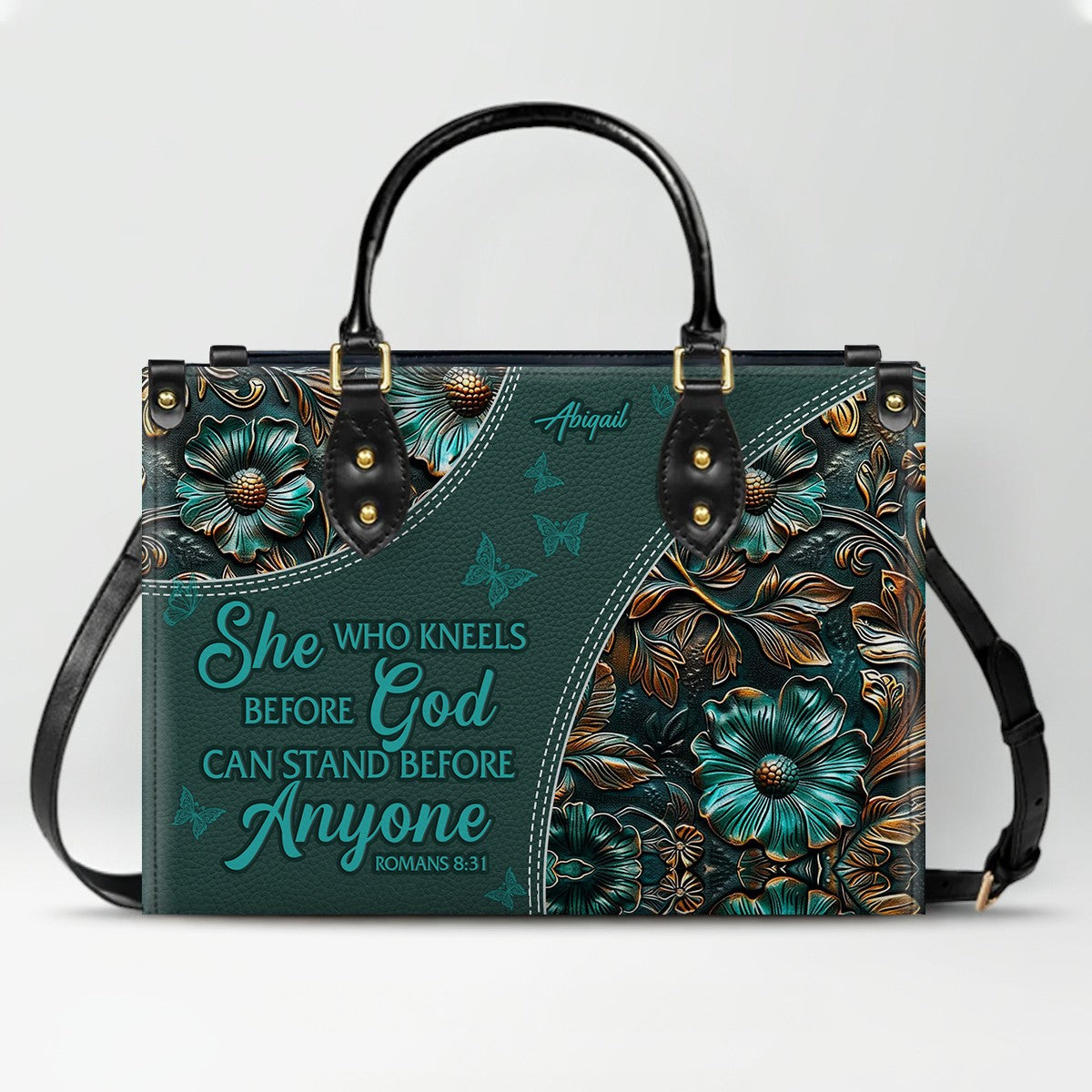 Personalized Christian Handbag with Bible Verses – Custom Name Faith G ...