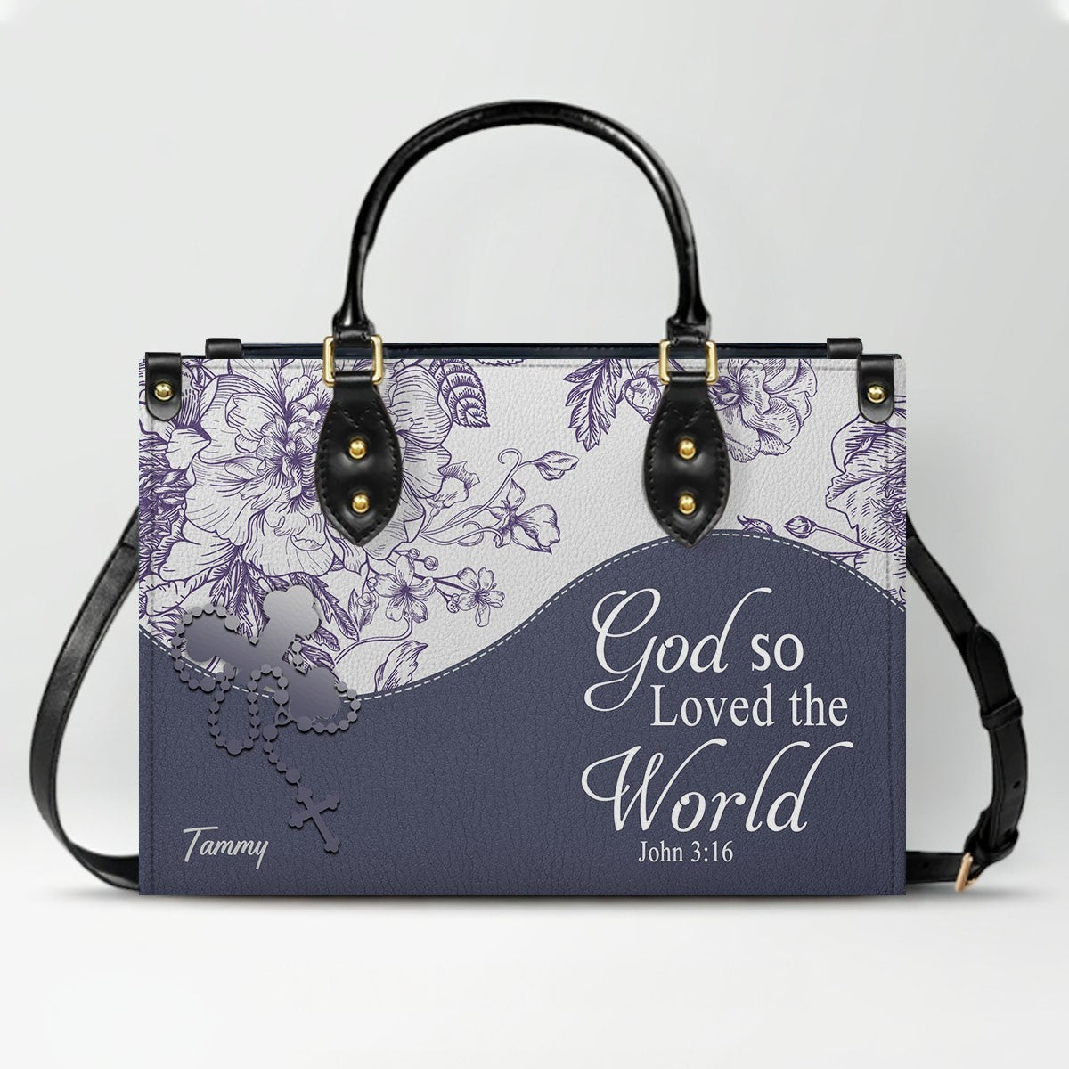 Custom Leather Handbag for Women – Personalized Name & Favorite Bible ...