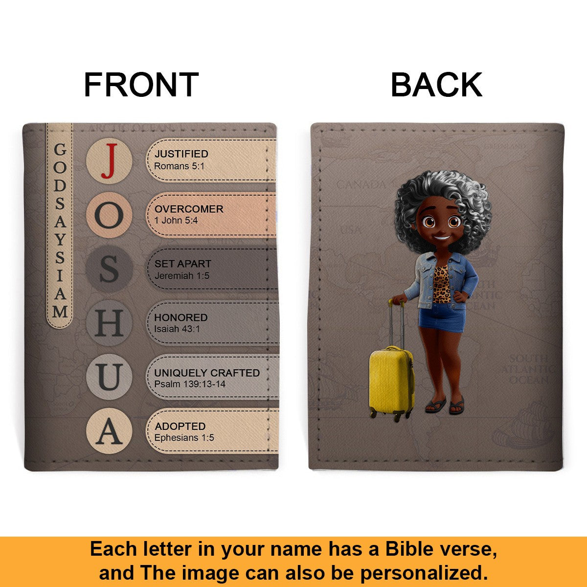 Personalized Passport Cover | Custom Name Letters with Bible Verses ...